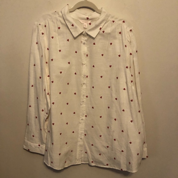 Laura Conrad | Tops | Laura Conrad White Blouse With Pink Embroidered ...
